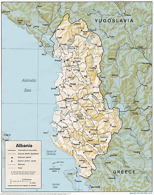 Shqipëri - harta gjeografike e Shqiperise - Shqipëria Express