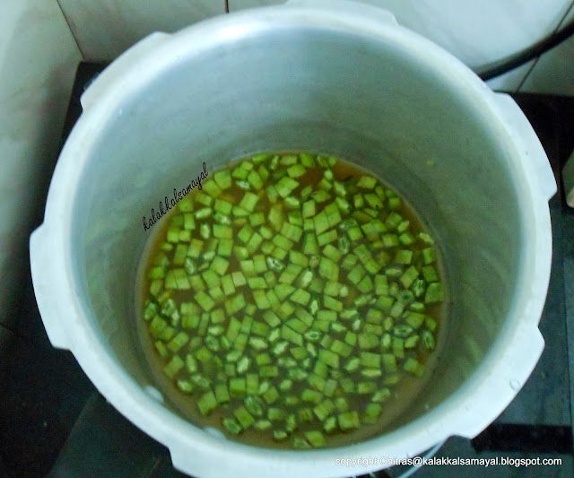 kalakkalsamayal: Kothavarangai Poriyal - Cluster Beans Stir Fry