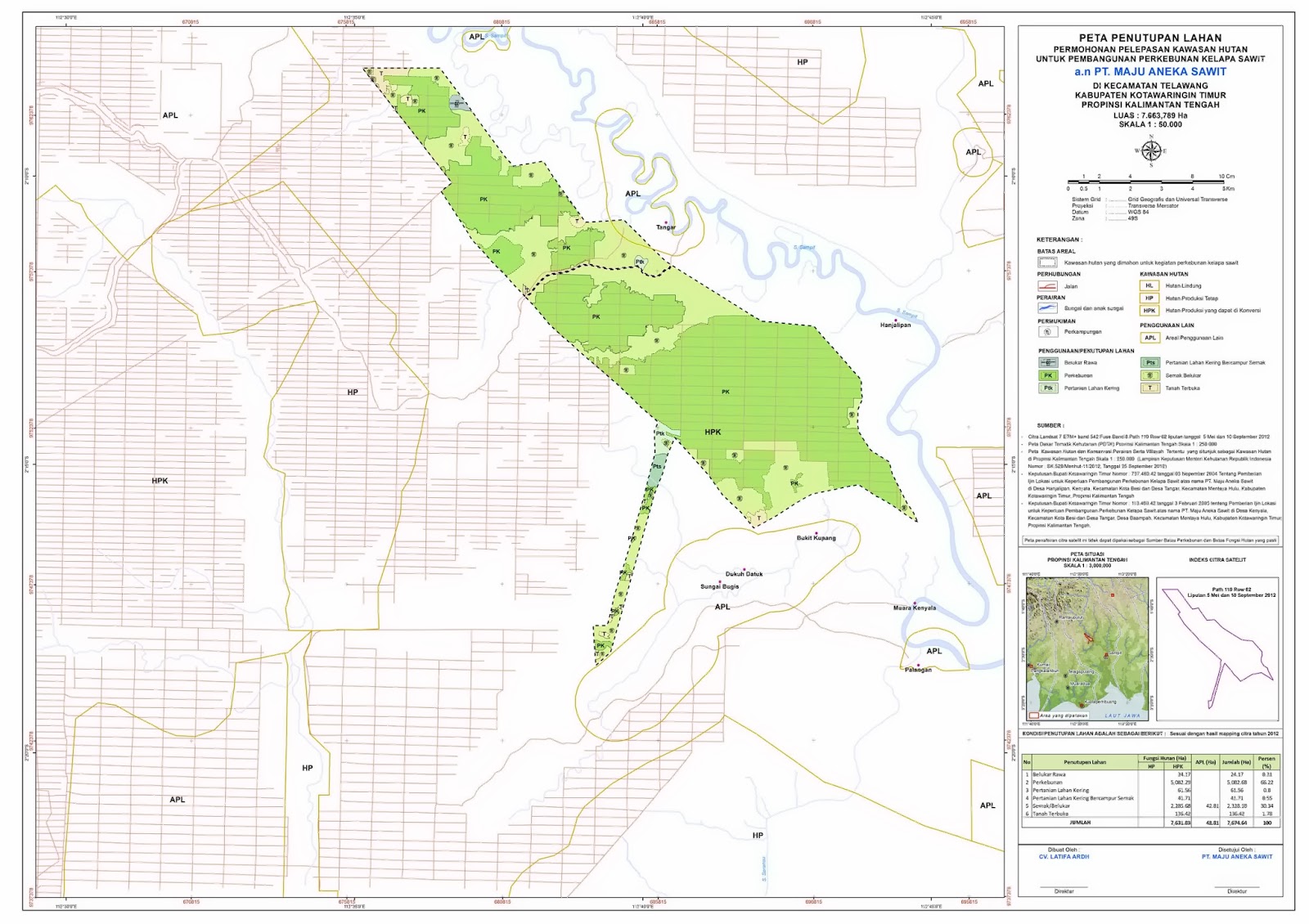 Jual Citra Satelit : Produk LAYOUT PETA