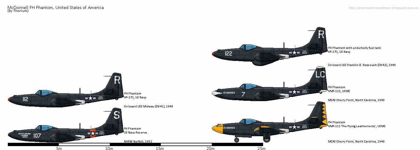 War Machines Drawn: McDonnell FH-1 Phantom