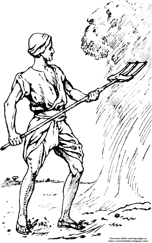 Color The Chaff Driven by The Wind | Color The Bible