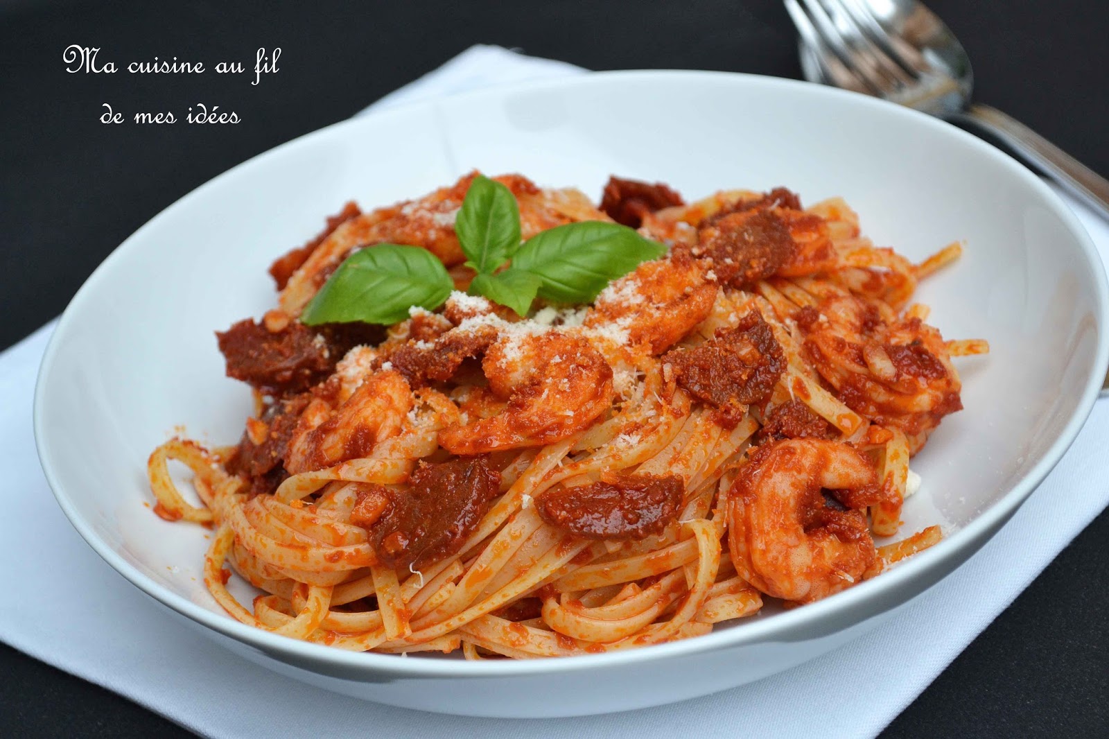 Ma cuisine au fil de mes idées...: Pâtes linguine sauce aux scampis ...