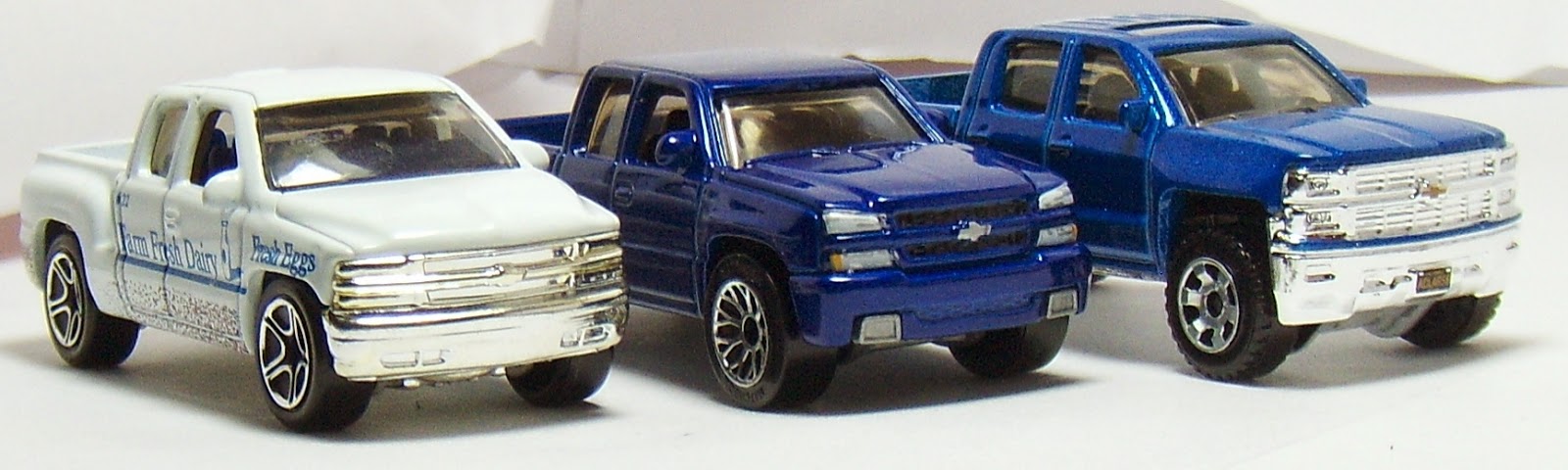 Matchbox 2014, 2005, 1999 Chevy Silverado and 2000 GMC Terradyne Concept