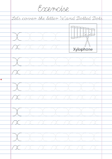 To print // dotted activity letter "X" in PDF