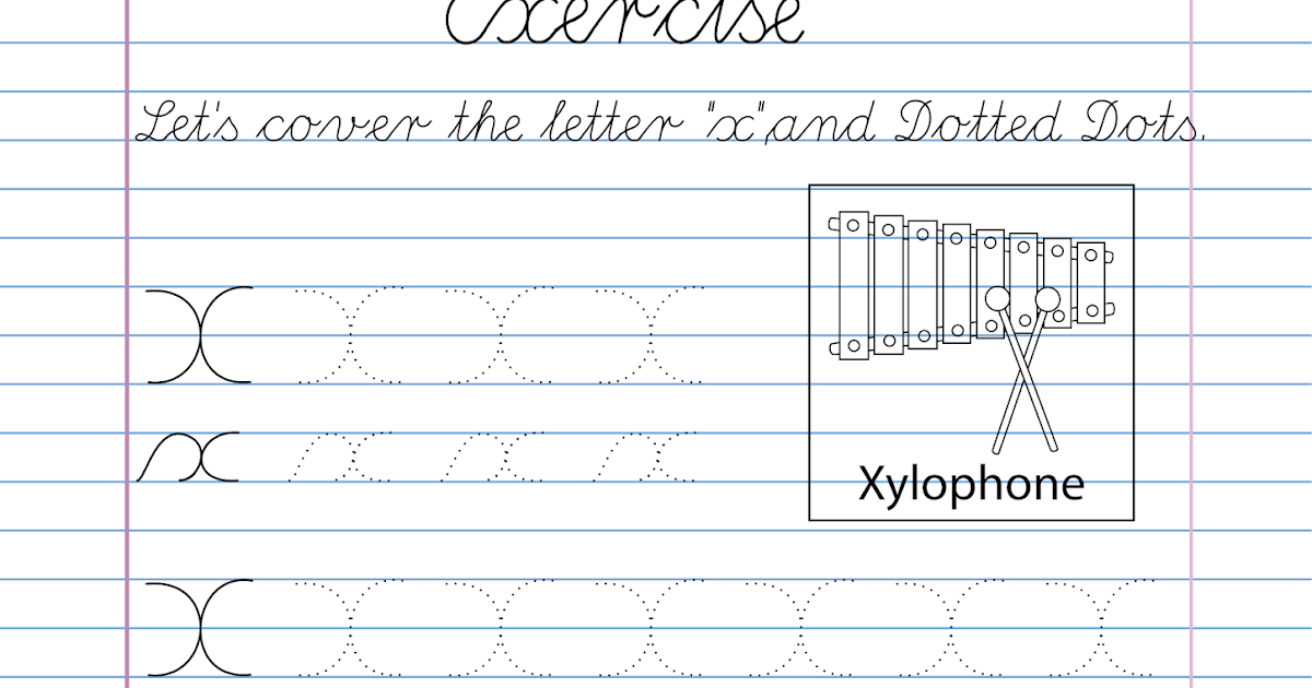 To print // dotted activity letter "X" in PDF