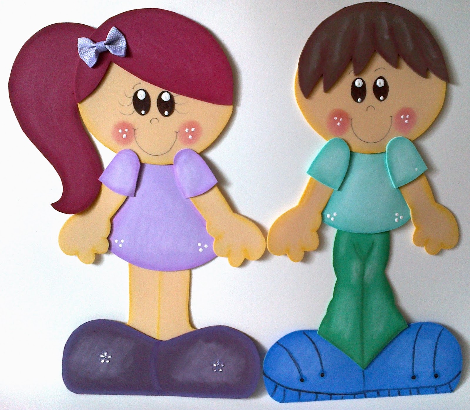 INÊS Artes em EVA: Apliques Crianças em Eva