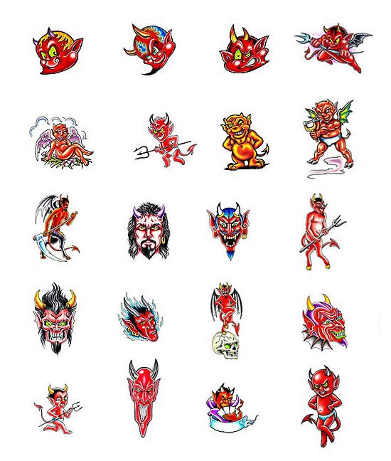 Cartoon Devil Tattoos