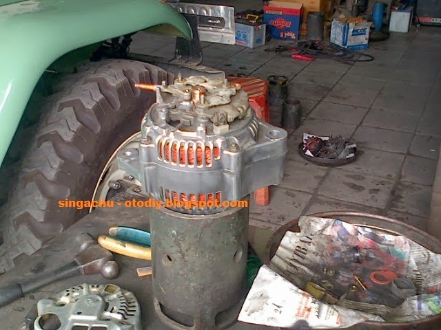 Perbaikan alternator Aerio penyebab indikator aki menyala