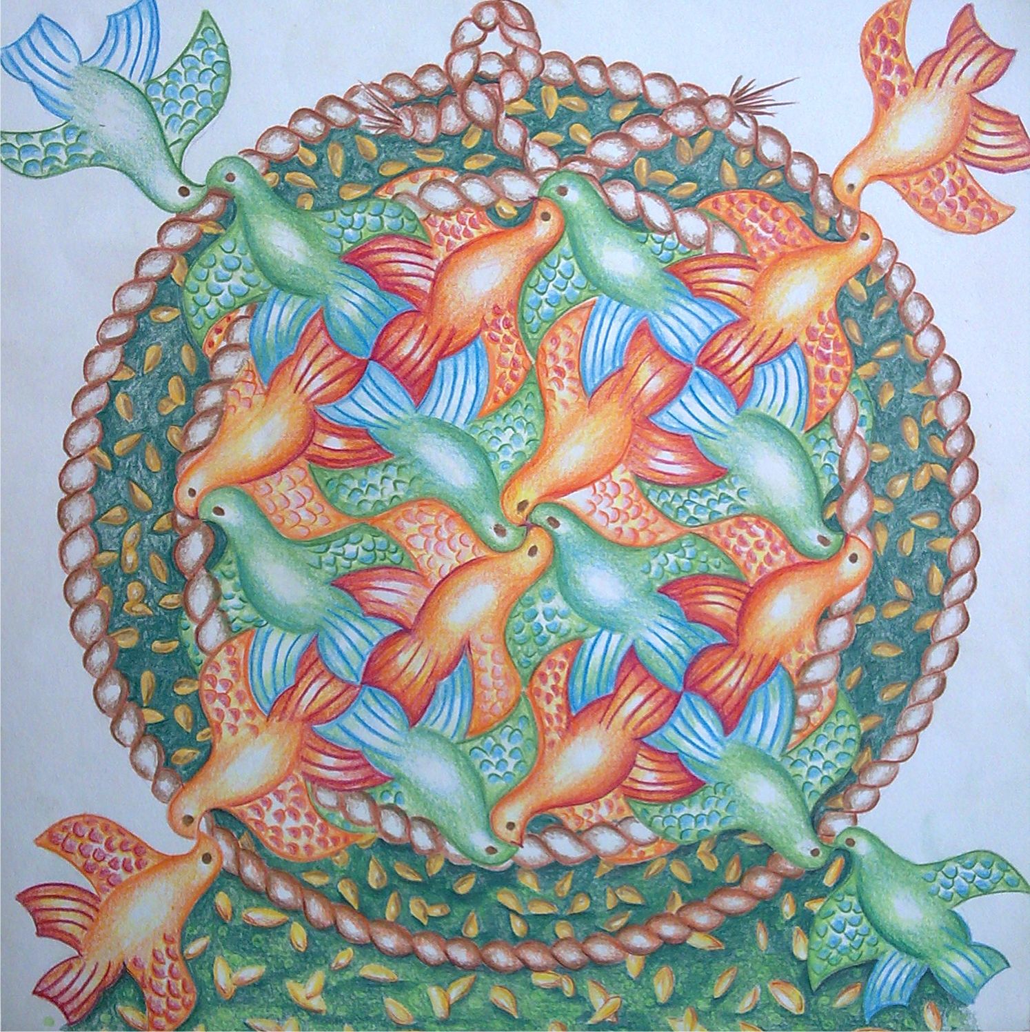 Inspiratie door mandala's: Escher in de mandala