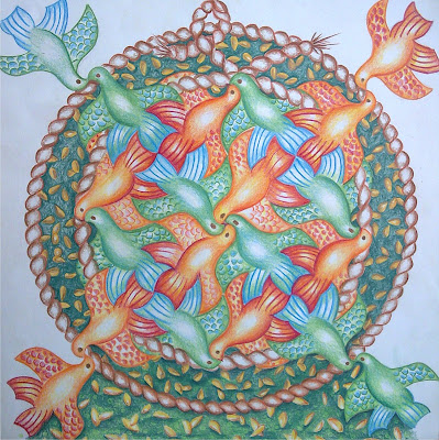 Inspiratie door mandala's: Escher in de mandala