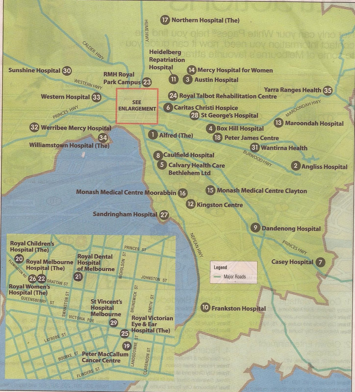 Jacobite Syrian Orhtodox Church Australia: Melbourne ,Major Hospitals, Maps