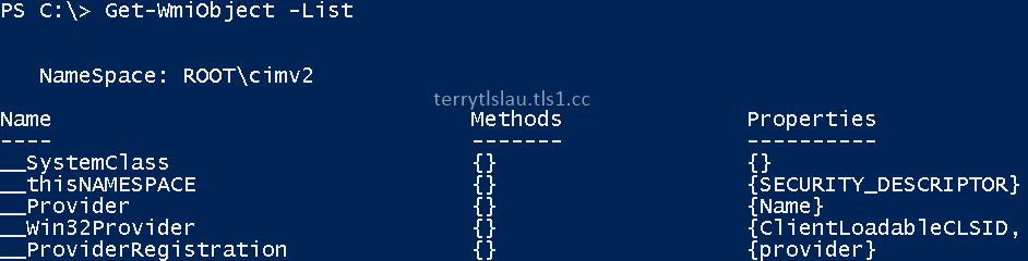 Terry L@u's blog: Get WMI class by PowerShell Terry L@u's blog: Get WMI class by PowerShell