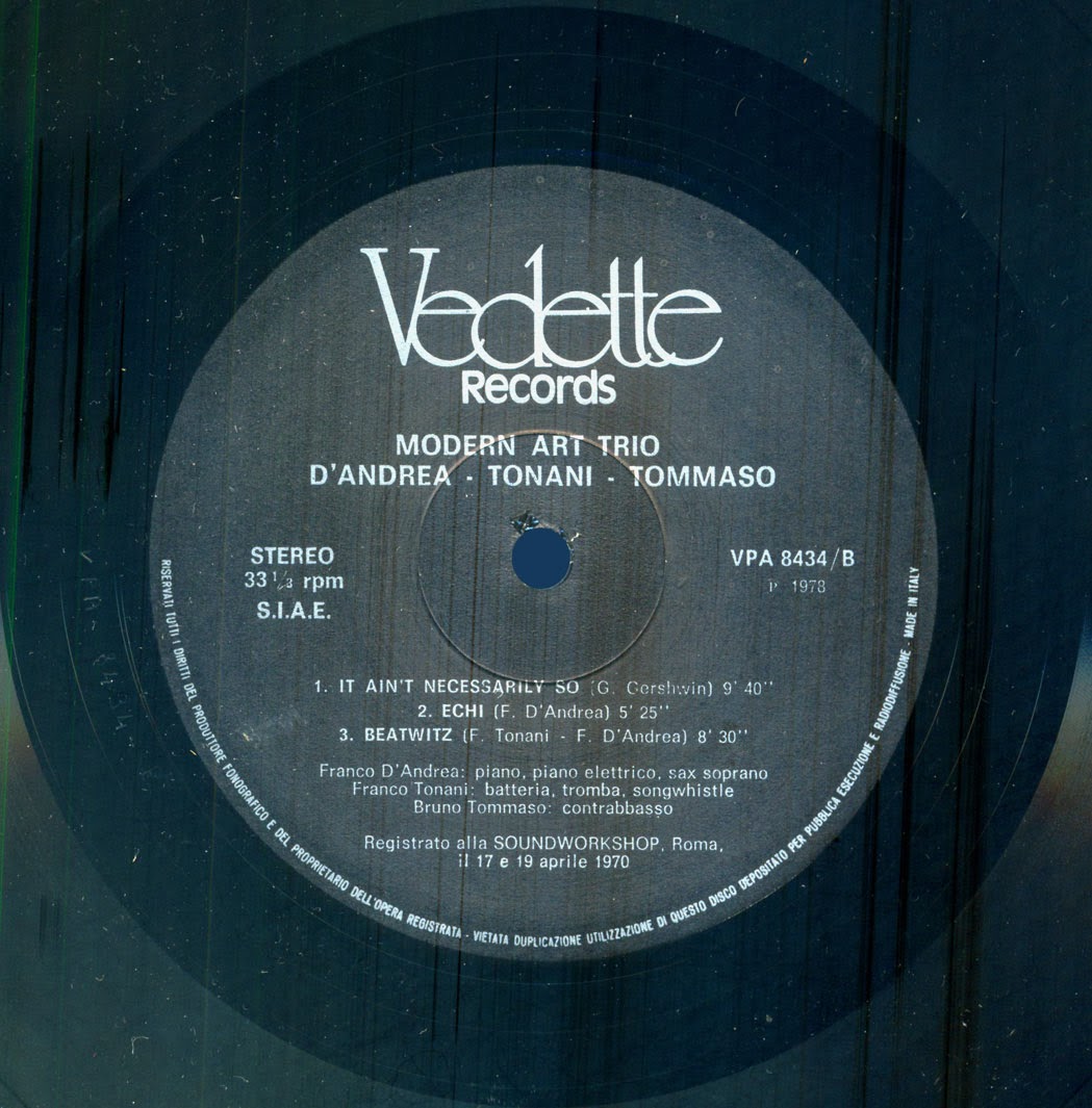 Jazz from Italy: Top Jazz 2013 - Franco D’Andrea, Modern Art Trio 1970