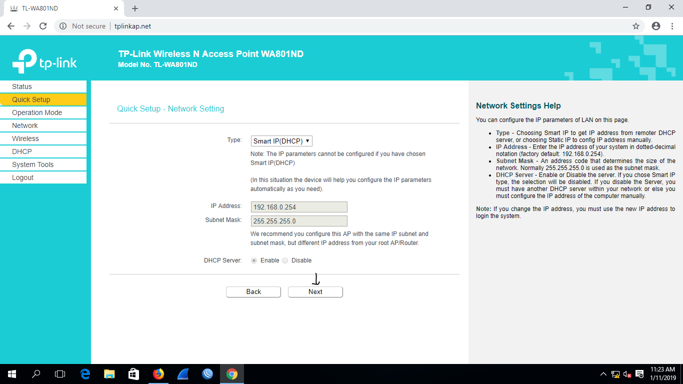 Konfigurasi Wireless Access Point TP-LINK (TL-WA801ND) Mode Client