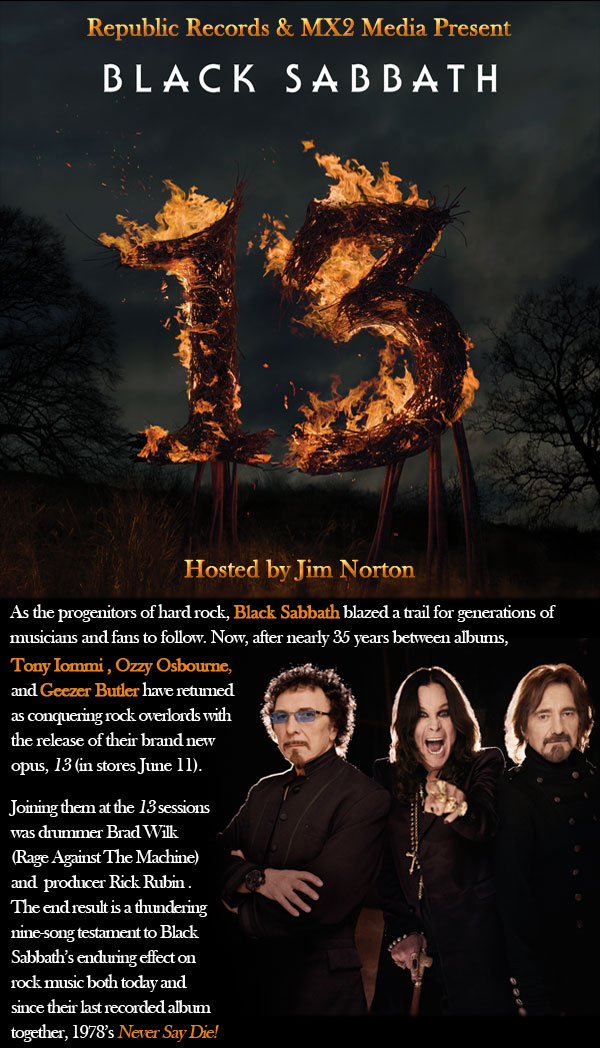 Rockfile Radio Rock Files: BLACK SABBATH "13" Album World Premiere (audio)