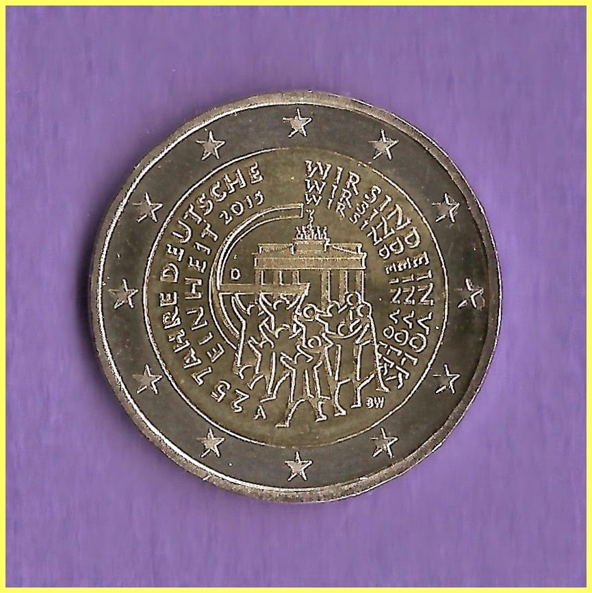 Monedas y Mundo 2 Euros Alemania 2015 Reunificación Alemana