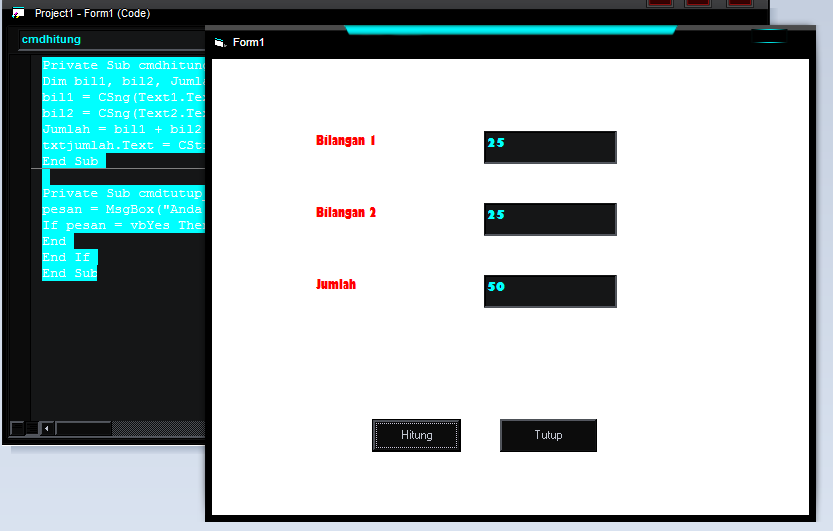 Membuat Program Kalkulator sederhana Menggunakan Visual Basic | Gallery ...