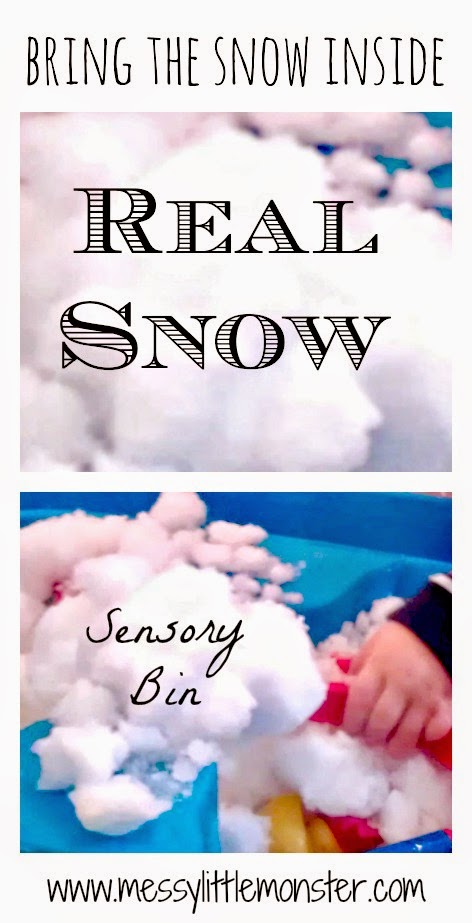 Real Snow Sensory Bin - Messy Little Monster