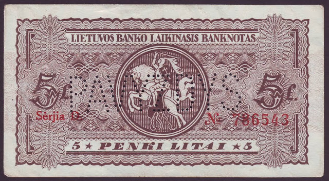 Lithuania Litas 5 Litai banknote 1922|World Banknotes & Coins Pictures ...