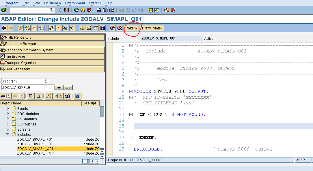 SAP TECH: Basic OO-ALV Report ( SE80 )