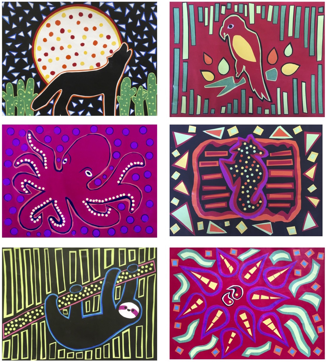 The Rolling Artroom: Mola Inspired Designs (7-12 Grade General Art)