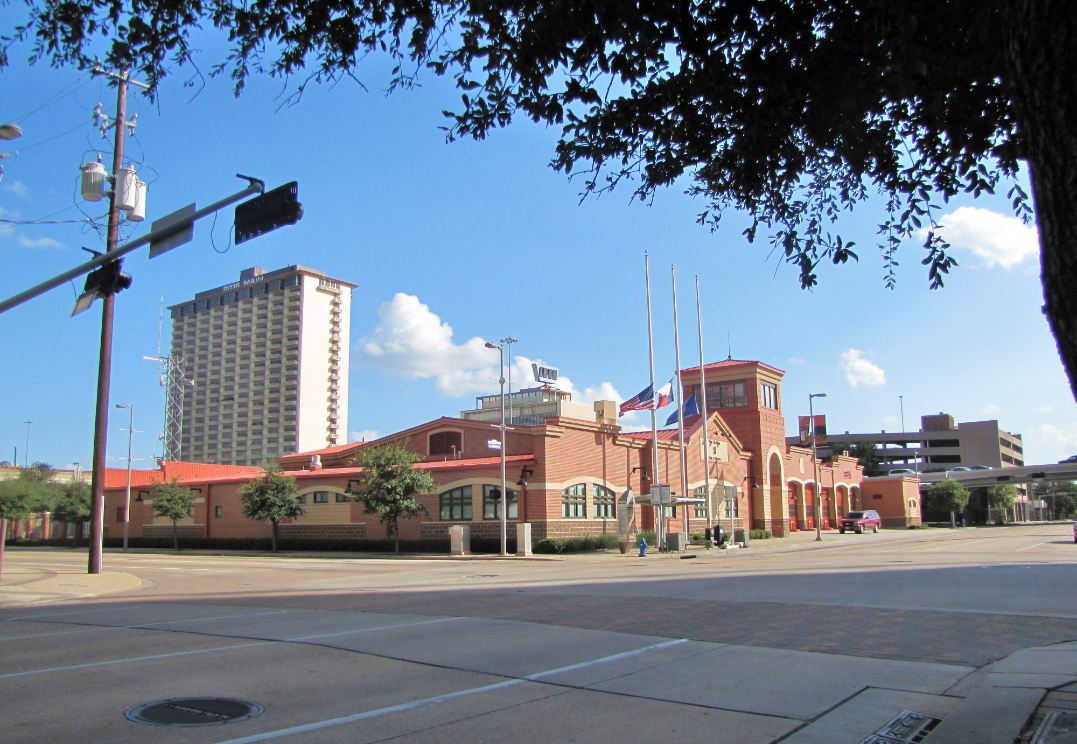 Houston in Pics: City of Houston Fire Station No 8 in Downtown near Pie