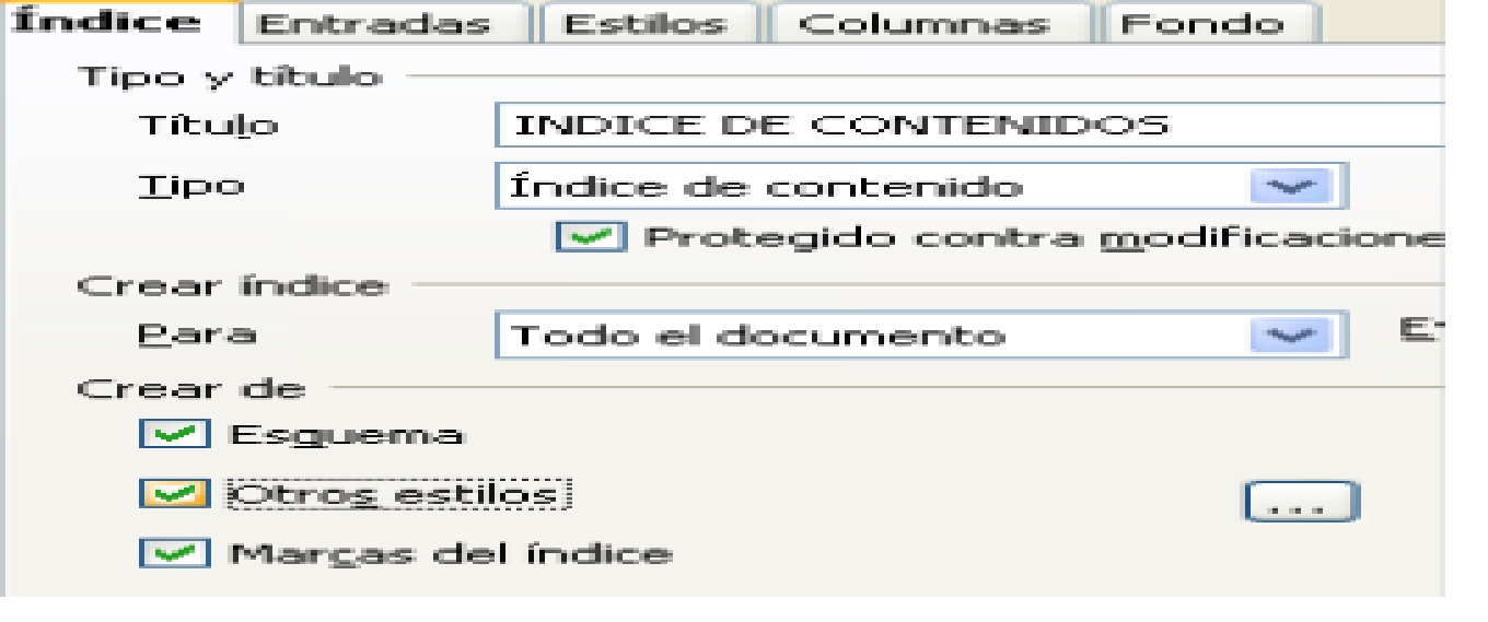 Computación: Pasos para crear un Indice