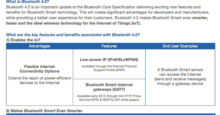 BLE BT4.0 & BT4.1 & BT4.2 & BT5 モジュール: Bluetooth 4.2って？？？