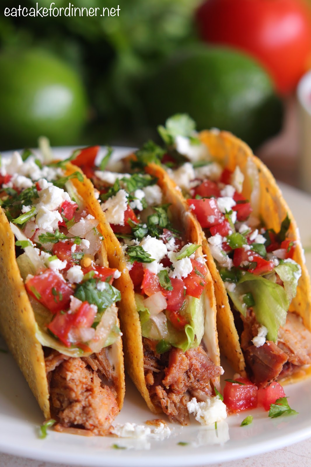 Eat Cake For Dinner: Crunchy Shredded Pork Tacos
