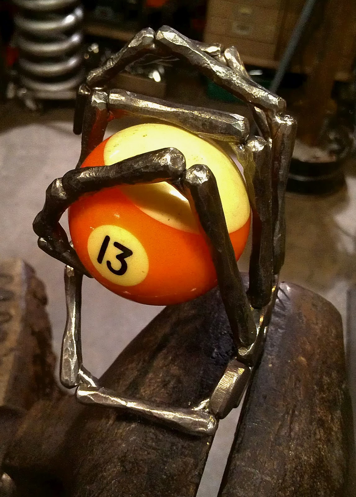 Moody's Garage: Forged Steel Skeleton Hand for Ryan Slater