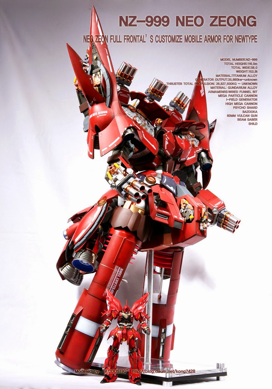 GUNDAM GUY: HGUC 1/144 NZ-999 Neo Zeong [Open Hatch] - Customized Build