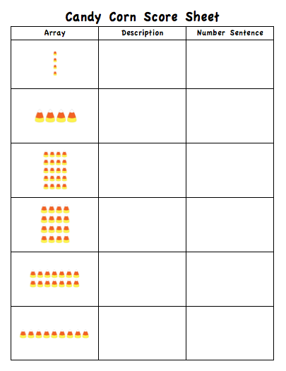 Third Grade Treasures: Candy Corn Arrays