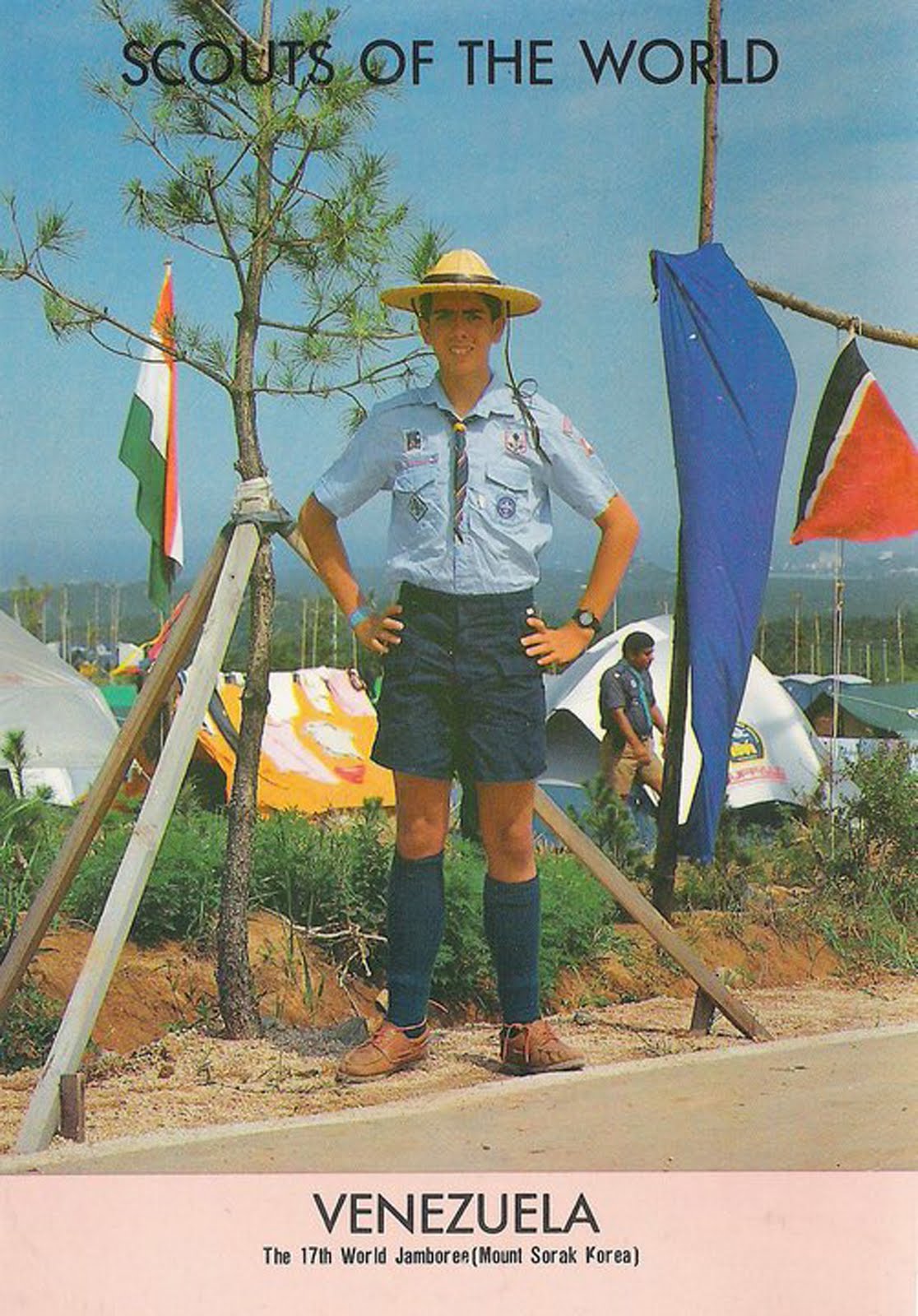 Museo Virtual Scouts Venezuela: Tarjeta Postal Scout con uniforme de 1991