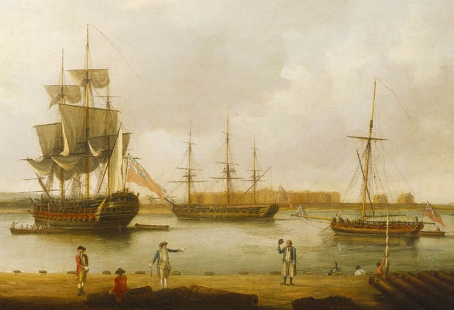 British Tars, 1740-1790: Ships off the Gun Wharf at Portsmouth, late ...