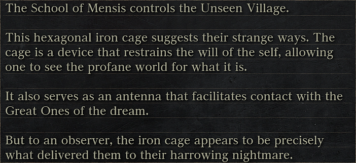 Mensis Cage | Bloodborne Wiki