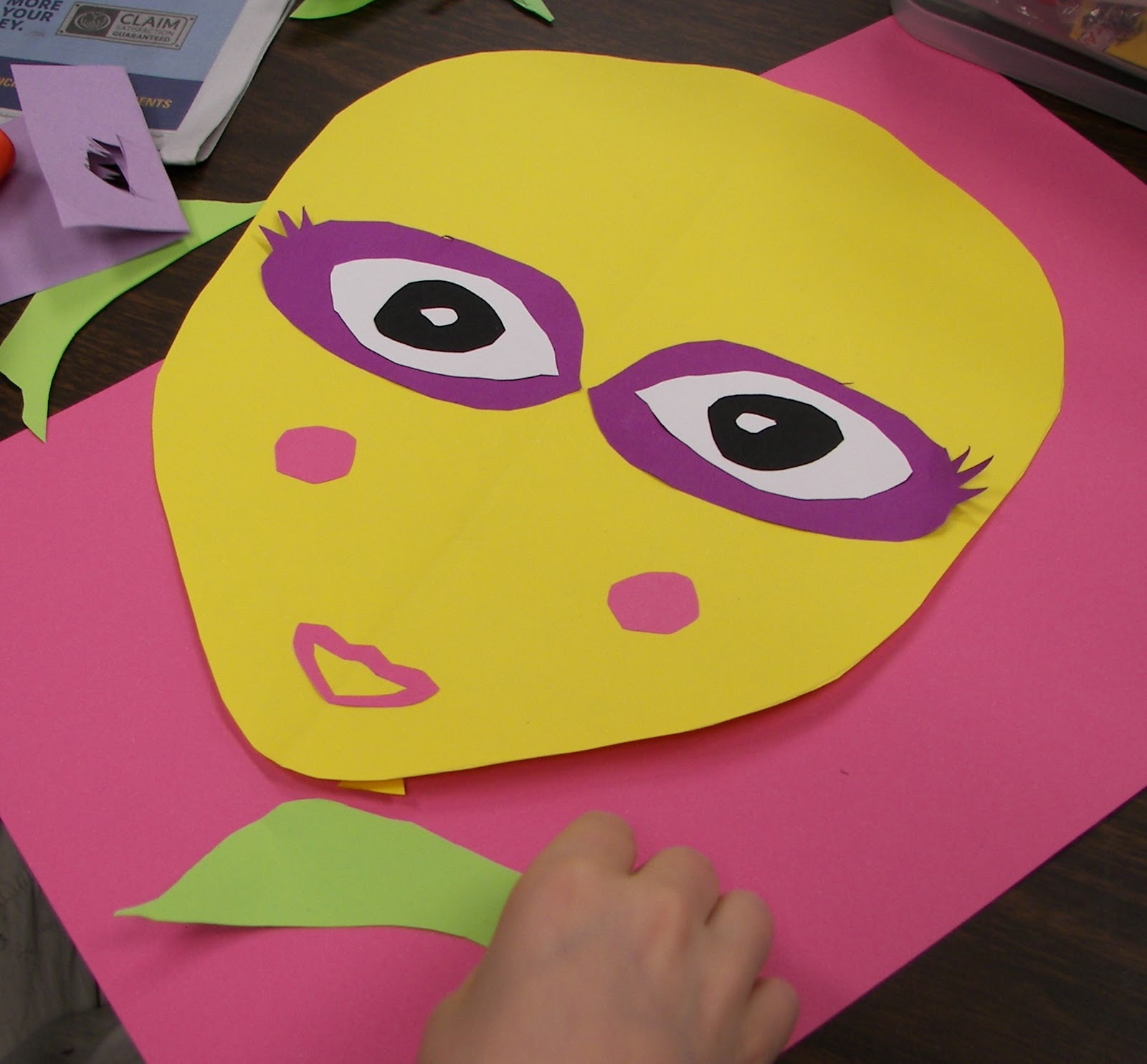 The Rolling Artroom: Crazy Paper Faces 1st-3rd Grade