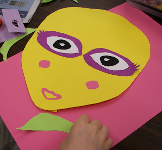 The Rolling Artroom: Crazy Paper Faces 1st-3rd Grade