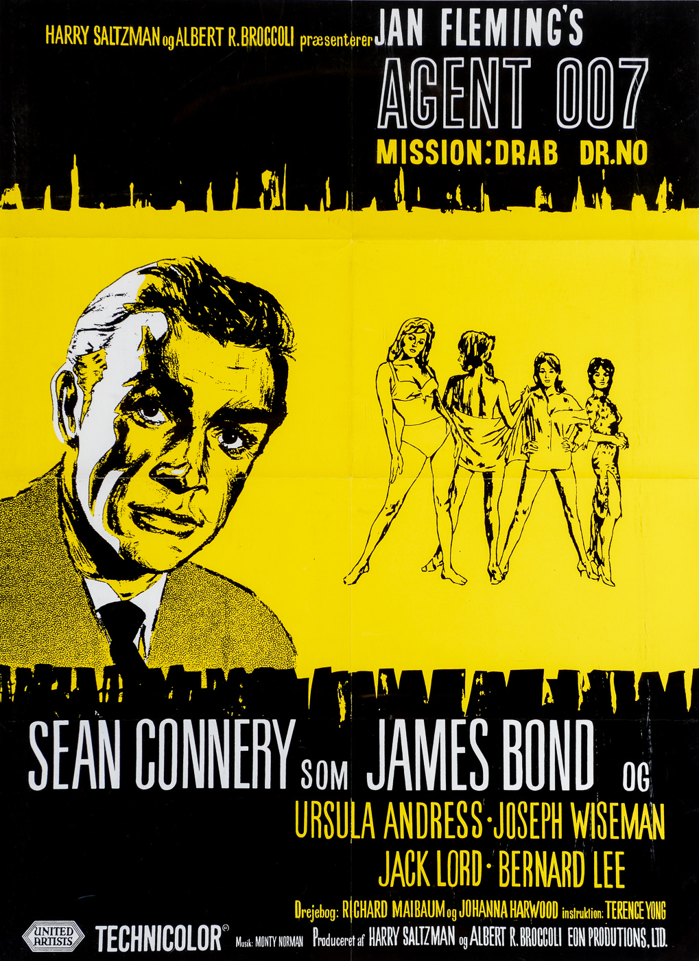 Illustrated 007 - The Art of James Bond: Dr No Poster from Denmark