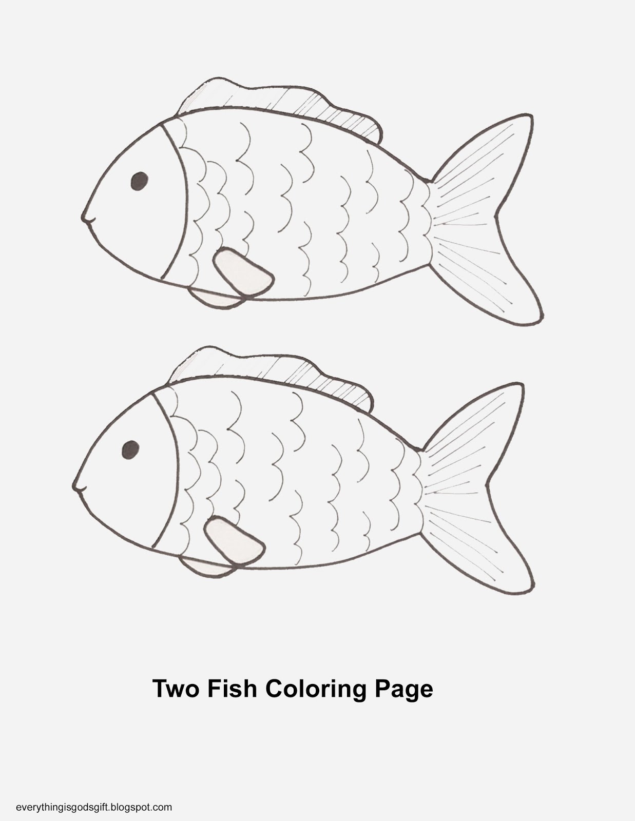 Bread And Fish Coloring Page