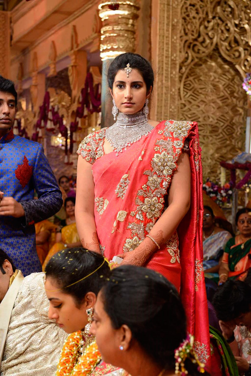 Nara Brahmini Gorgeous Pics at Sribharat Tejaswini Marriage