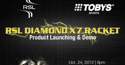 RSL Diamond X7 Series Badminton Rackets launches at Toby's Sports