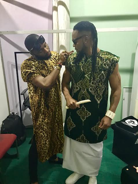 Celebrity stylist Swankyjerry pictured with First Lady of Kogi state ...