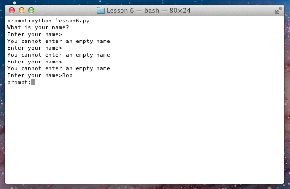 Getting Started with Python: Lesson 6 - Loops