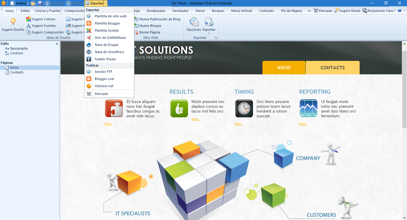 DISEÑO WEB FÁCIL CON ARTISTEER (Plantillas para wordpress y joomla ...