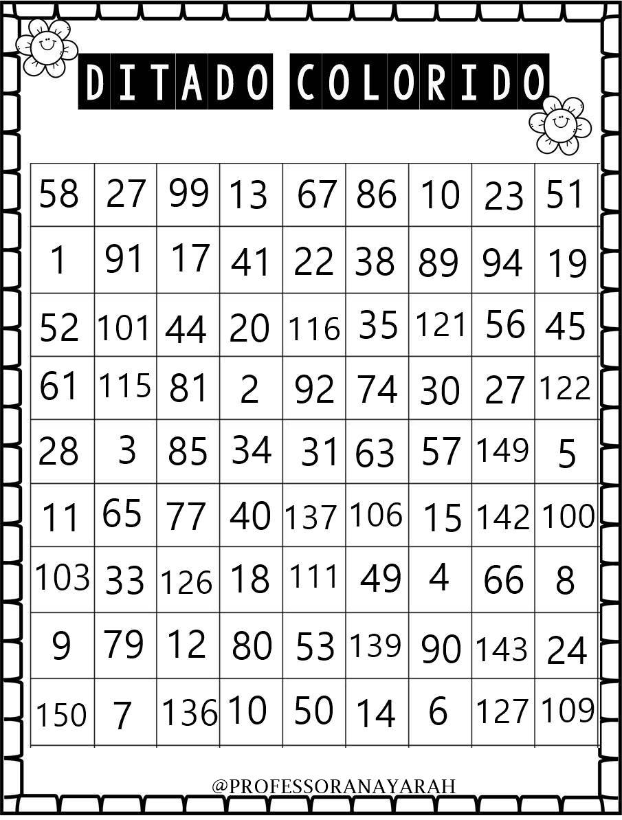 Ditado colorido diferente ~ Atividade infantil