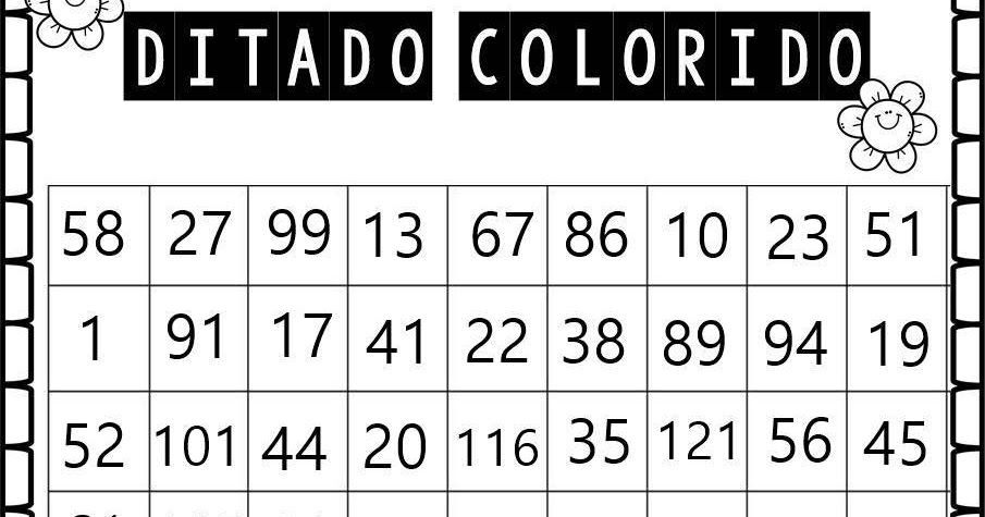 Ditado colorido diferente ~ Atividades Escolares