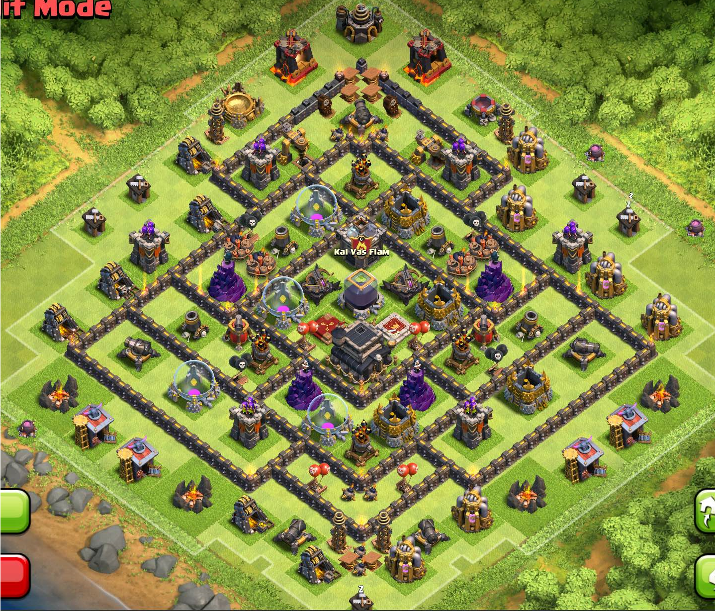 TH 9 Base Farming/Hybrid Layout terbaru dengan TH di dalam - tgames