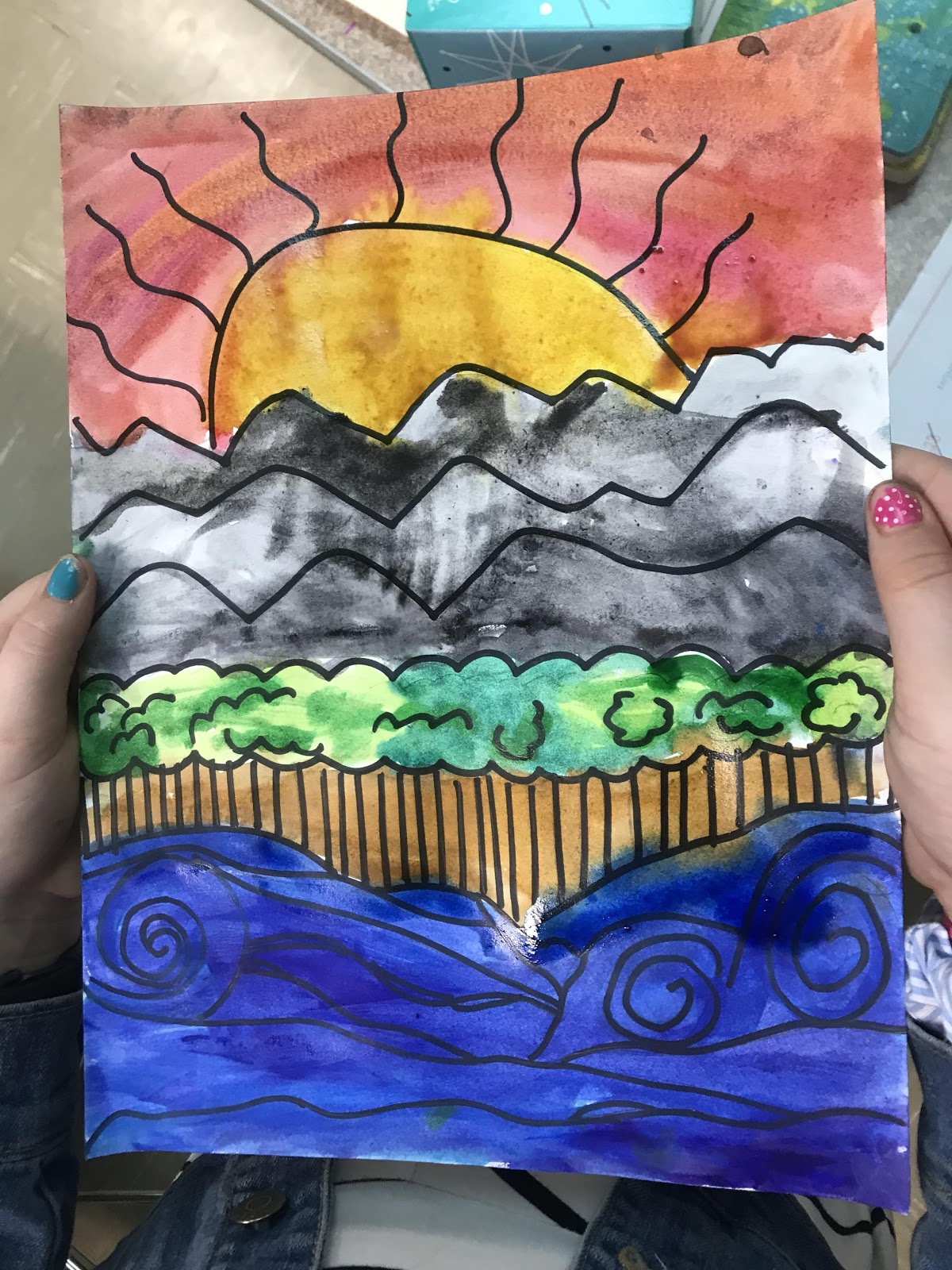 Elements of the Art Room: 4th grade Robin Mead Landscapes
