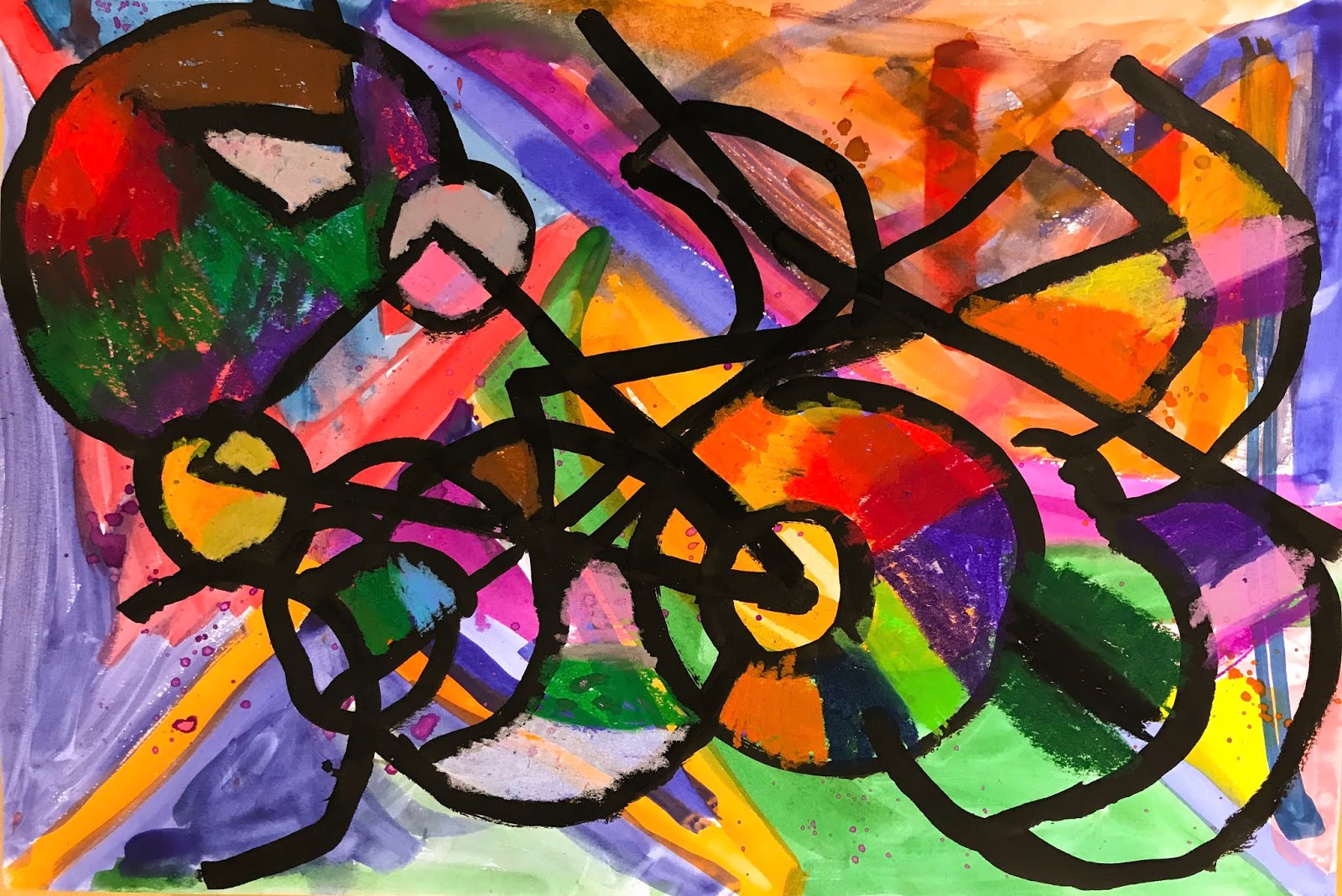 Paintbrush Rocket: 5th Grade Studio Art - Kandinsky inspired Abstracts!