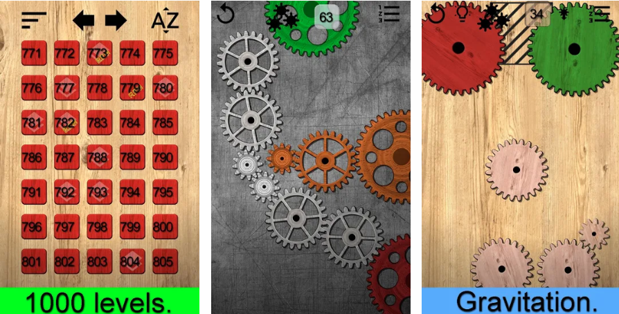 Gears logic puzzles 移動齒輪全部轉動，腦力激盪邏輯解謎